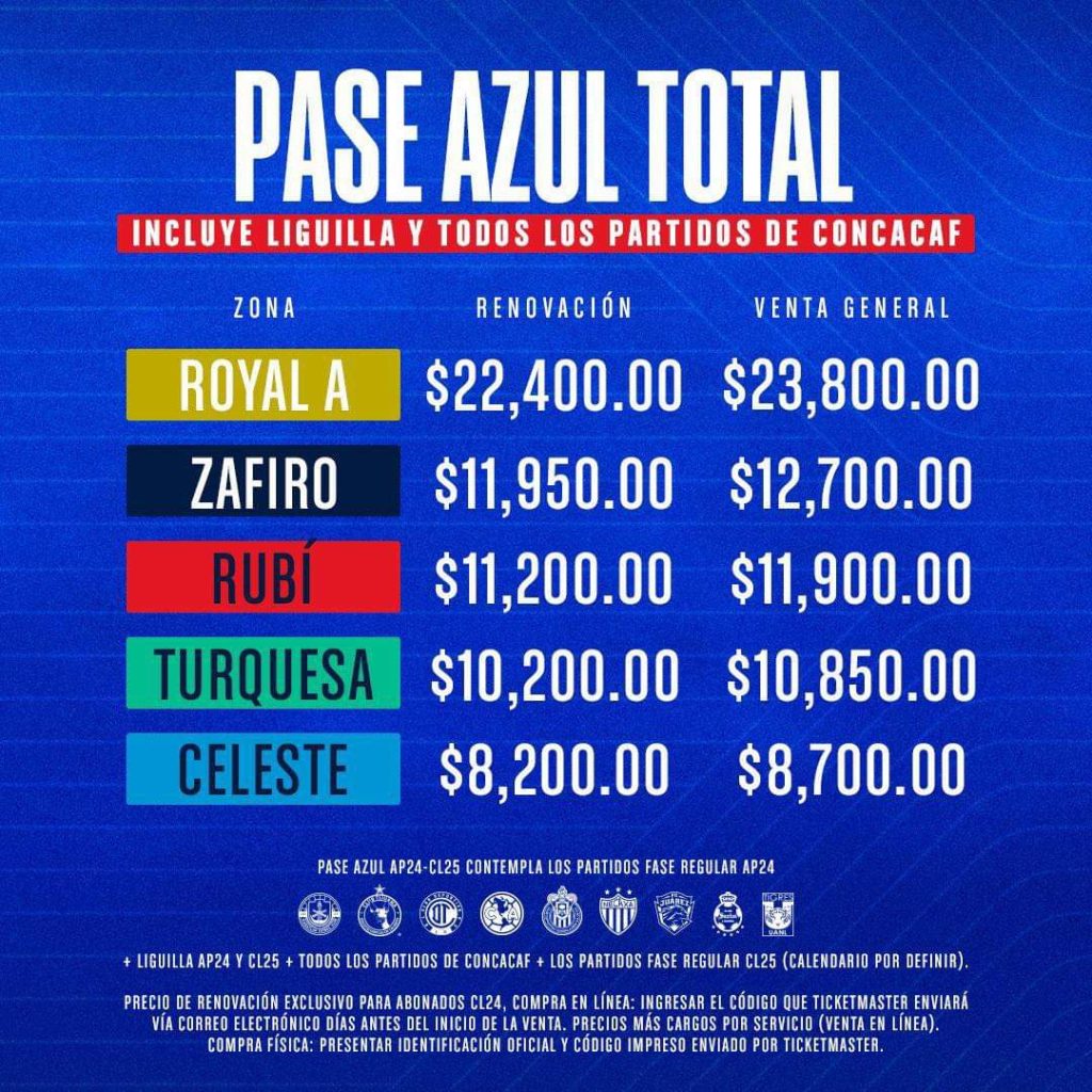 Cruz Azul: Costos, fechas y beneficios del Pase Azul - JuanFutbol