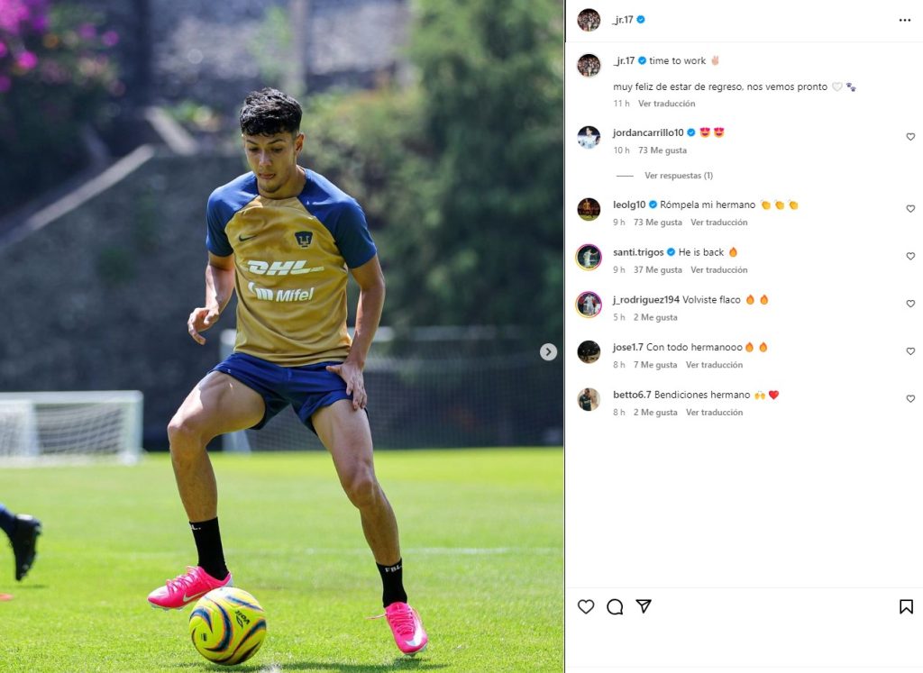 Jorge Ruvalcaba aparece por primera vez con los colores de Pumas ...