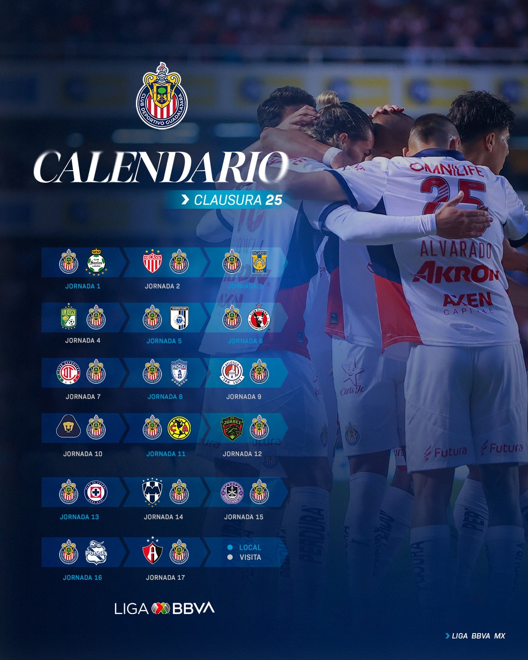 Chivas: así disputará el Clausura 2025, donde buscará revancha